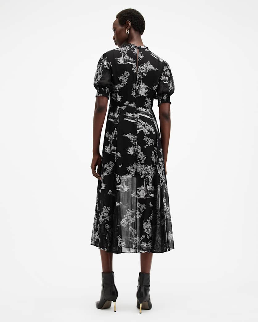 Laverna Floral Lace Trim Maxi Dress MARIA BLACK | ALLSAINTS